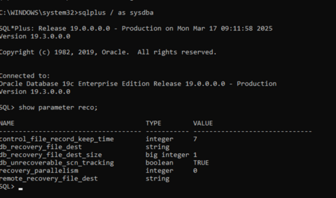 Creating and Sizing the Oracle Fast Recovery Area - VDBA