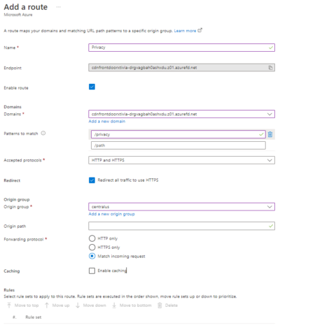 Deploying Azure Front Door with Web Application Firewall Using Custom Rules