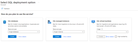 Azure SQL Database, Managed Instances, and Virtual Machines