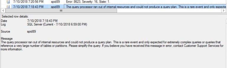 SQL Error 8623: What To Do To Handle It And Get Going Again