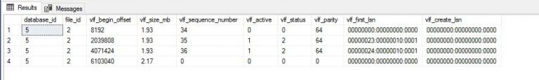 Best Practices for Managing VLFs in SQL Server 2017
