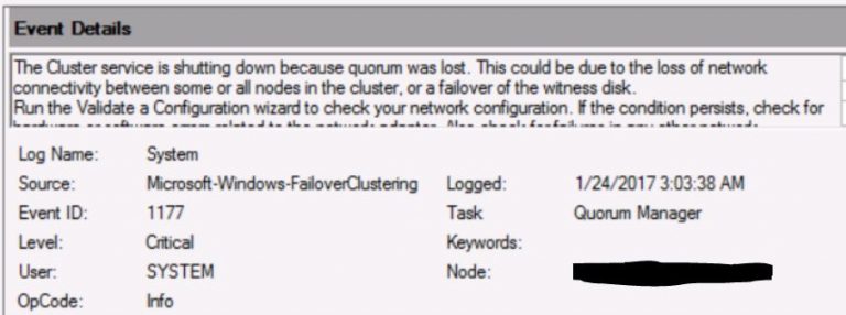 Wsfc Fixing Errors For Alwayson Microsoft Sql Server Sql Clustering