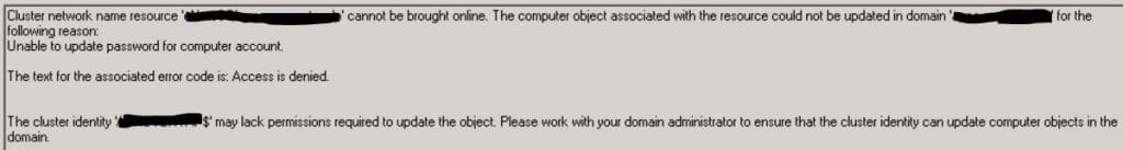 Wsfc Fixing Errors For Alwayson Microsoft Sql Server Sql Clustering