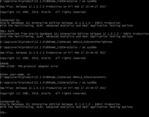 ORA-12560 Error Message TNS Protocol Adapter Error